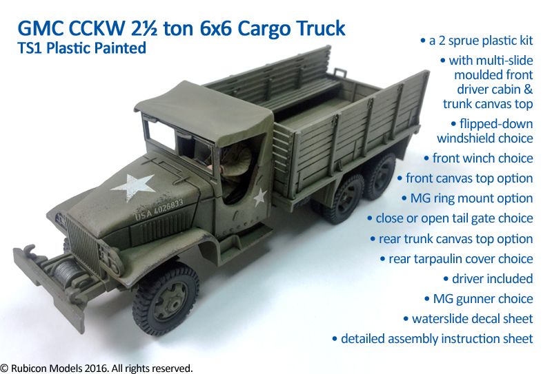 [TMP] "Rubicon Models - GMC CCKW 2.5t 6x6 Cargo Truck Preview" Topic